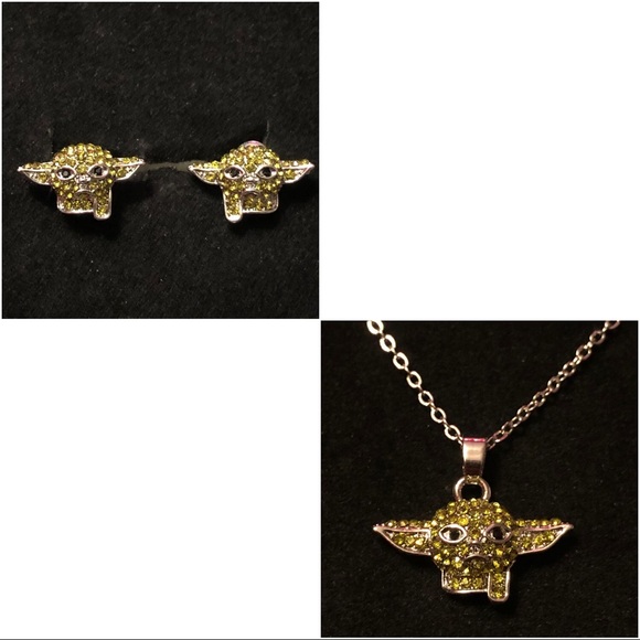 Jewelry | Grogu Baby Yoda Earrings Necklace Set | Poshmark